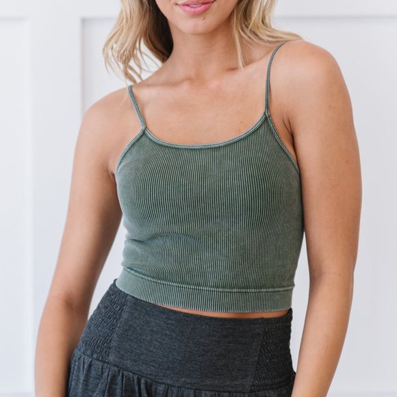 Zenana Outfitters | Tops | Zenana Got Your Back Acid Wash Ribbed ...